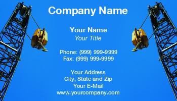 Crane Operator Business Cards