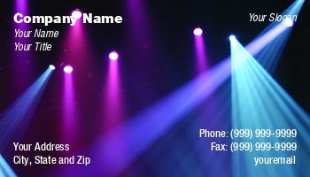 Theatrical Lighting Business Cards