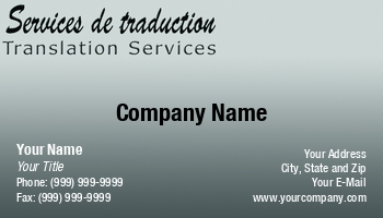 Translation Services Business Cards