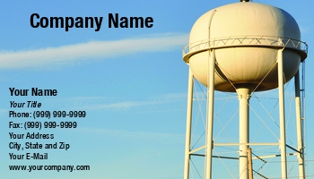 Water Treatment and Filtration Business Cards