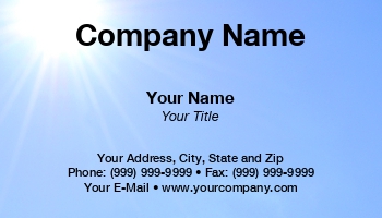 Meteorologist Business Cards