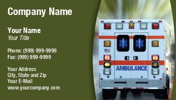 Ambulance Attendant Business Cards