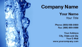 Water Treatment and Filtration Business Cards