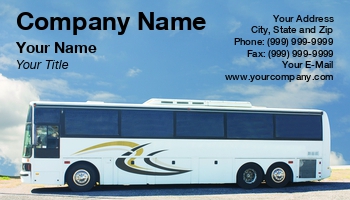 Bus Company Business Cards