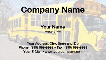 School Bus Business Cards
