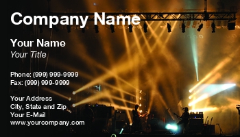 Stage Lighting Business Cards