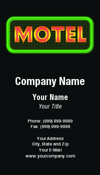 Hotel and Motel Business Cards