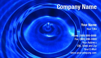 Water Treatment and Filtration Business Cards
