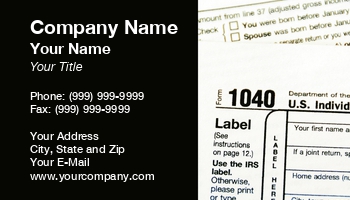 Tax Preparer Business Cards