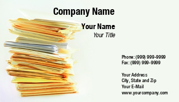 Receptionist Clerk Business Cards