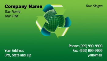 Recycling Center Business Cards