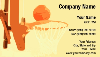 Basketball Business Cards