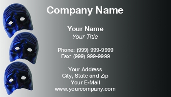 Commercial Actor Business Cards