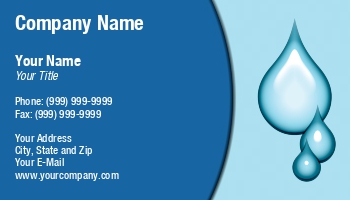 Water Treatment and Filtration Business Cards