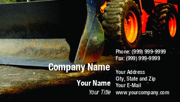 Equipment Operator Business Cards